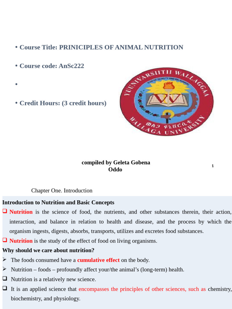 Principles of Animal Nutrition Overview | PDF | Fat | Nutrition