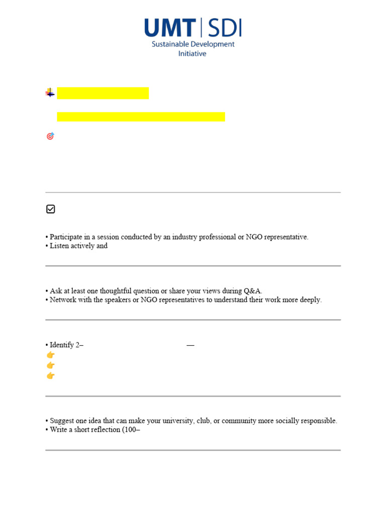 Task 5 - Attend Seminar and NGO Training-Fall-2025 | PDF | Non ...