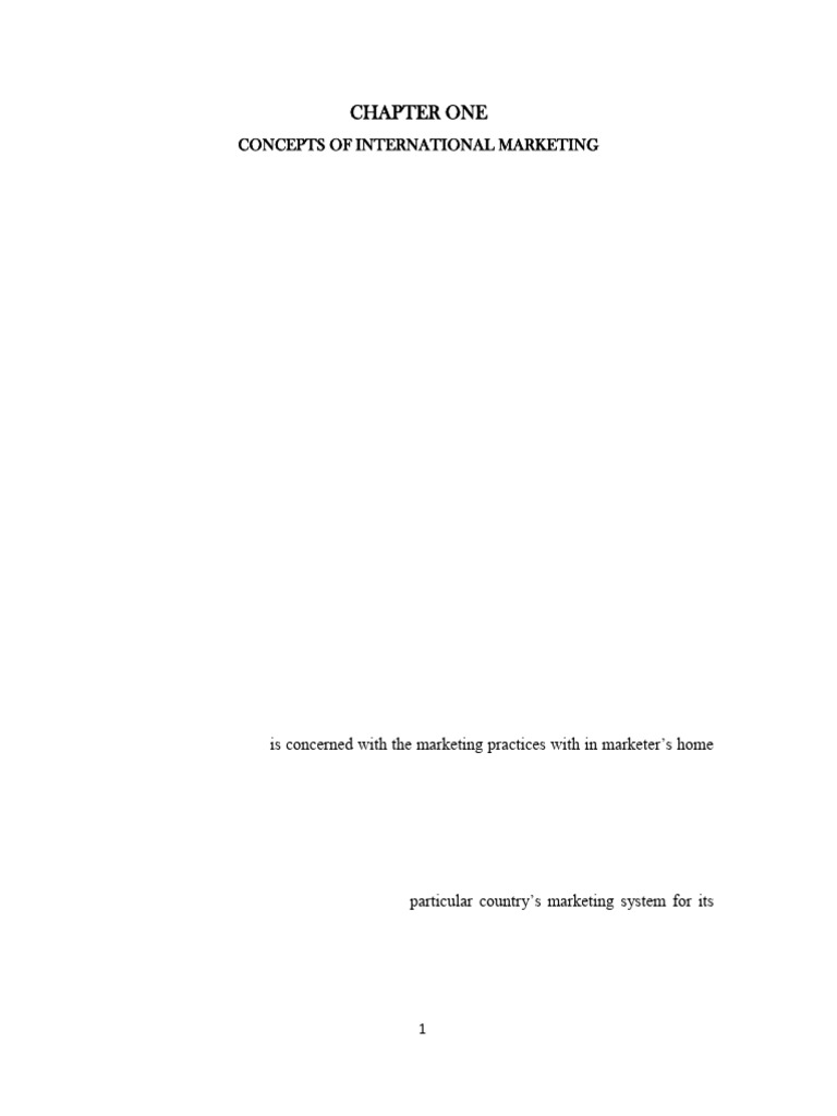 International Marketing Concepts Explained | PDF | Marketing | Exchange ...