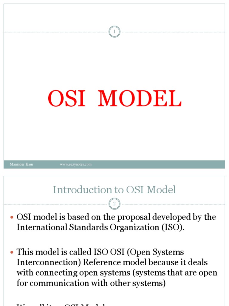 Overview of the OSI Model Layers | PDF