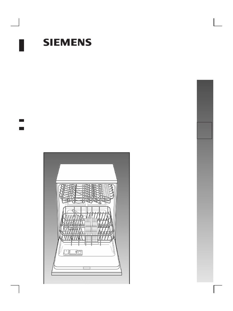 Siemens Dishwasher Manual | PDF | Dishwasher | Knife