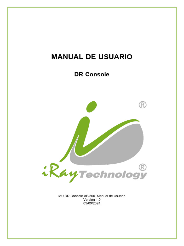 MU - DR Console AF-500. Manual de Usuario - v1.0 - 2024-09-09 | PDF ...