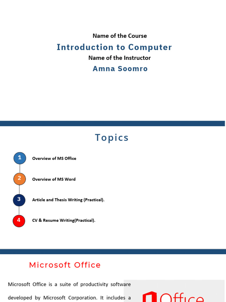 MS Office Course Overview and Writing Skills | PDF | Résumé | Microsoft ...