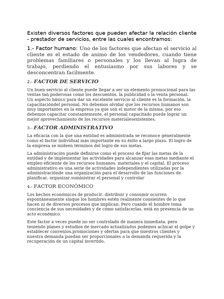 Factor Es | PDF