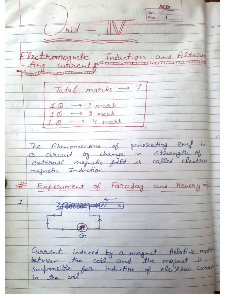 2 UNIT 4 Electromagnetic Induction | PDF