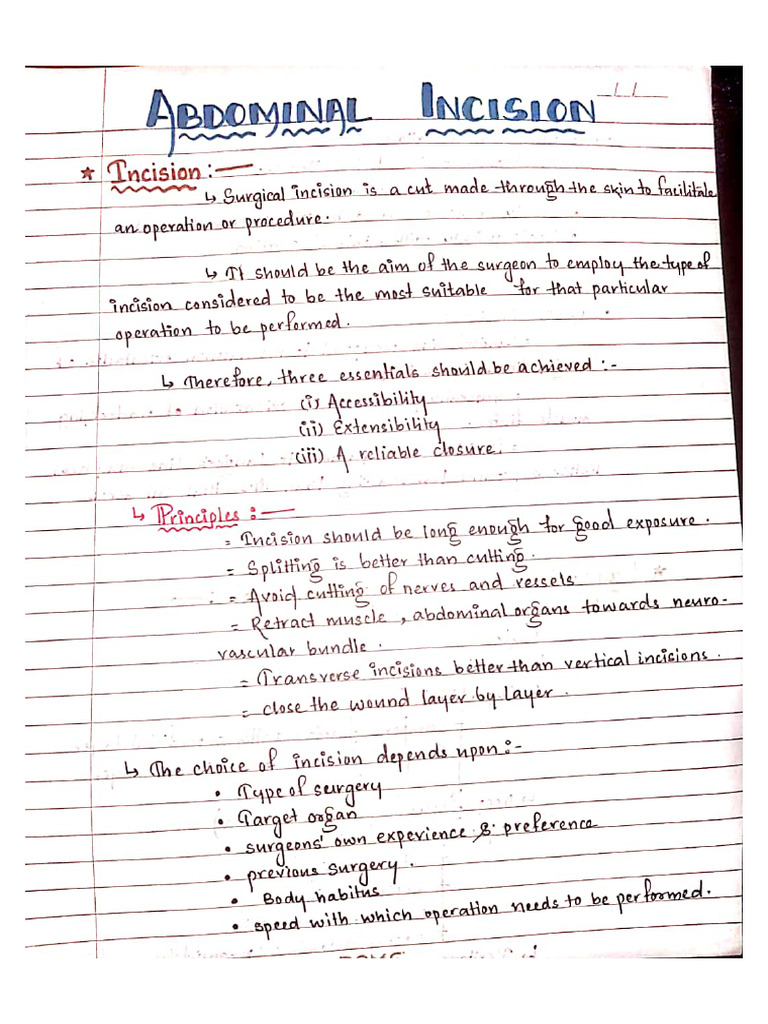 Abdominal Incision Surgery | PDF