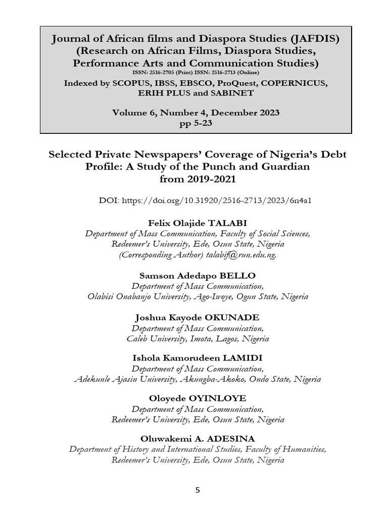 Talabi Article 97 | PDF | Framing (Social Sciences) | News