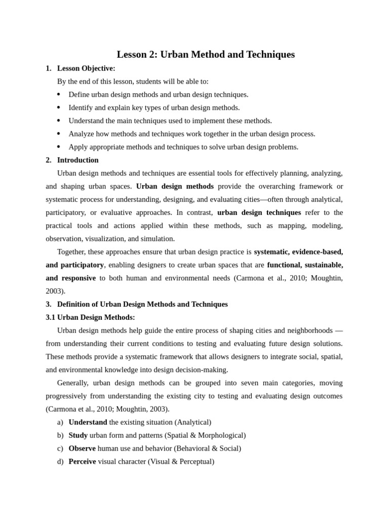 Urban Design Methods and Techniques Guide | PDF | Design Methods ...