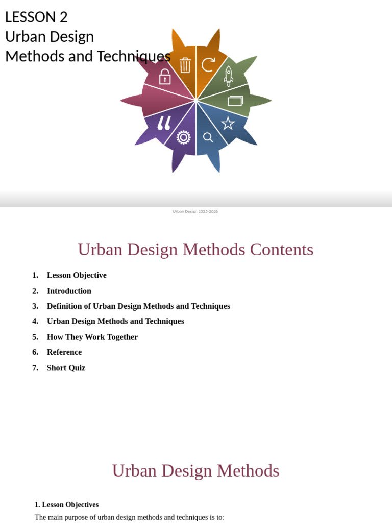 Lesson 2 Urban Methods and Techniques | PDF | Urban Design | Design Methods