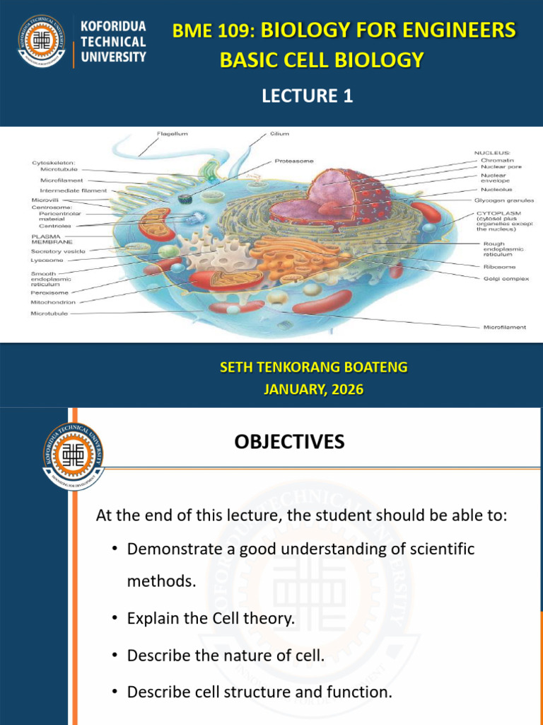 Lecture 1 - Biology For Engineers | PDF | Endoplasmic Reticulum | Cell ...