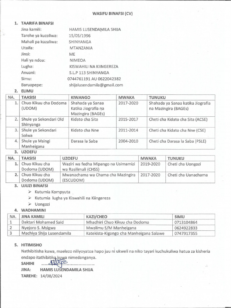 Hamis CV | PDF