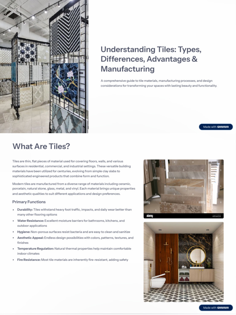 Understanding Tiles Types Differences Advantages and Manufacturing ...