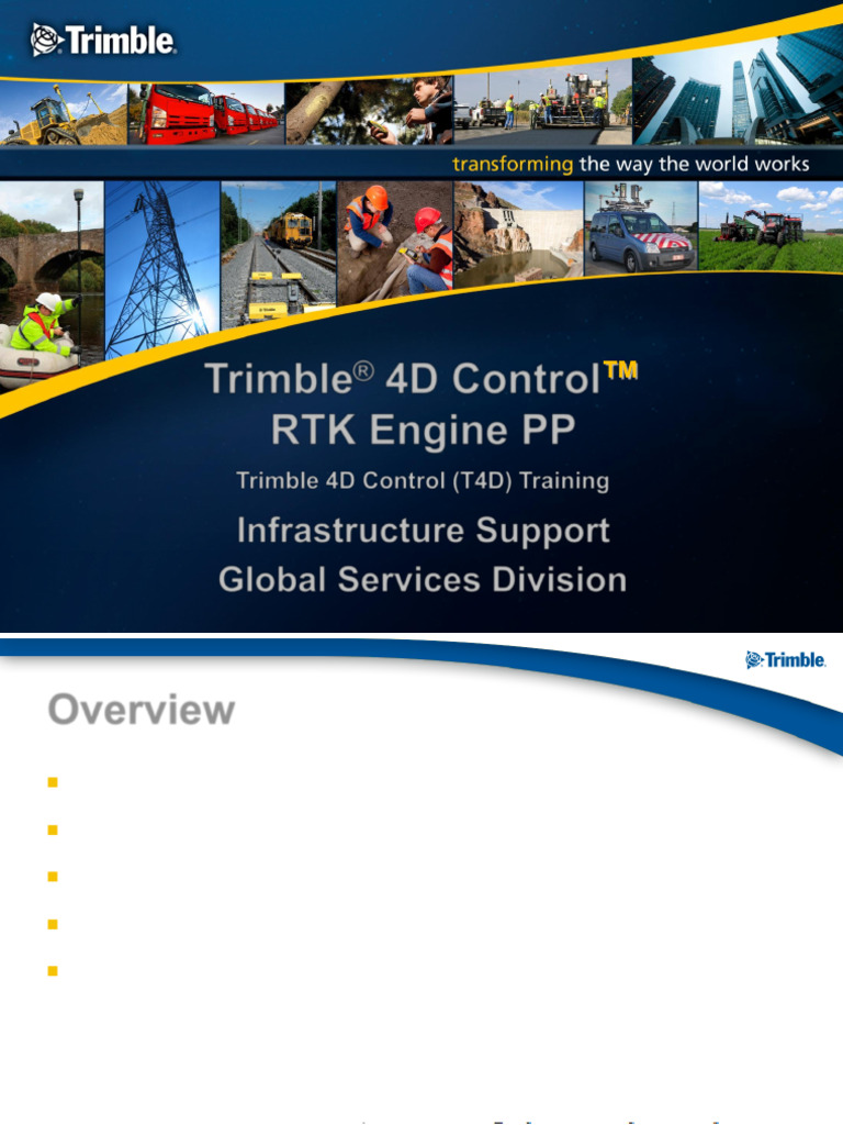 Trimble 4D Control RTK Engine PP Training | PDF