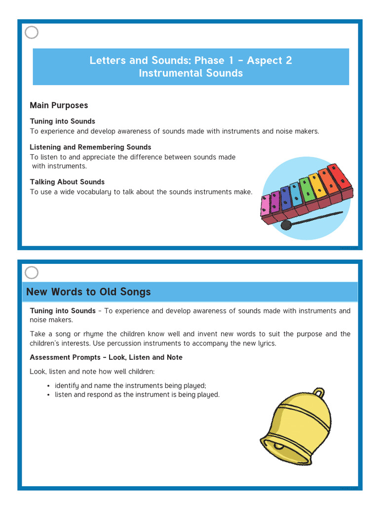 Engaging Children with Instrument Sounds | PDF