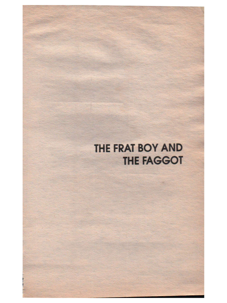 frat boy and the faggot | PDF