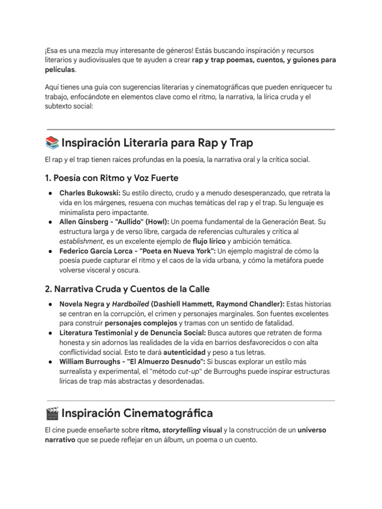 Literatura para Hacer Trap y Rap Poemas Cuento Li... | PDF | Poesía