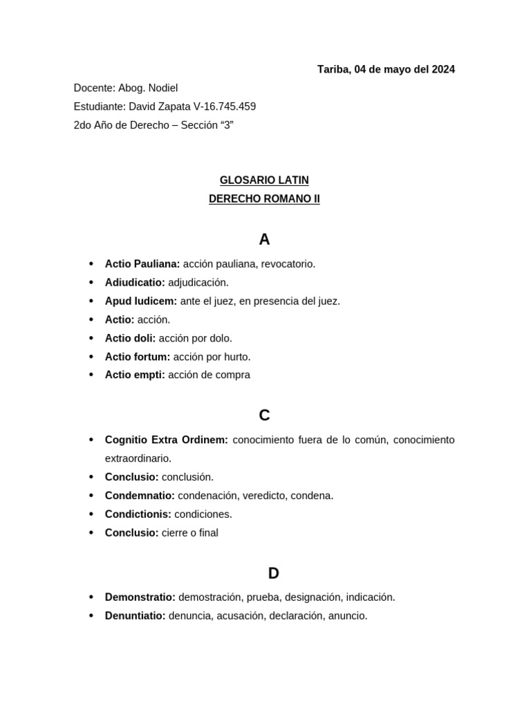 Glosario Latin Romano II (David Zapata) | PDF | Roma antigua ...
