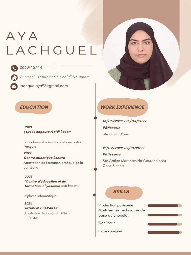 CV de Cake Designer et Pâtissier | PDF