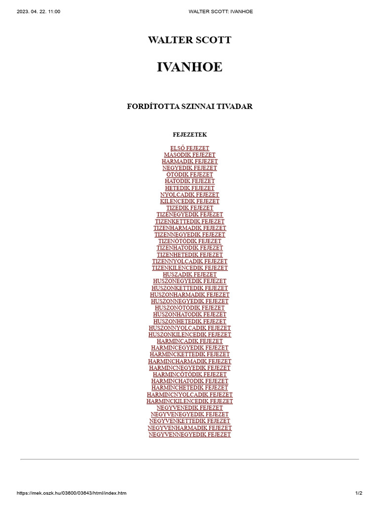 Walter Scott_ Ivanhoe | PDF