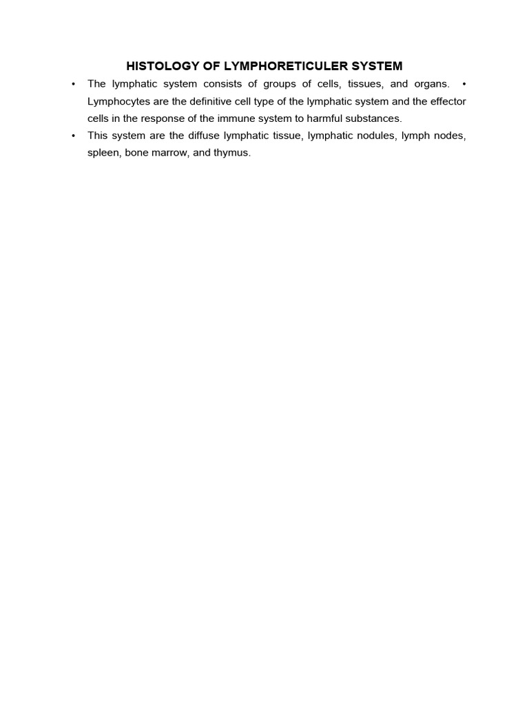 02 Histology of Lymphoreticuler System | PDF | Lymph Node | Lymphatic ...
