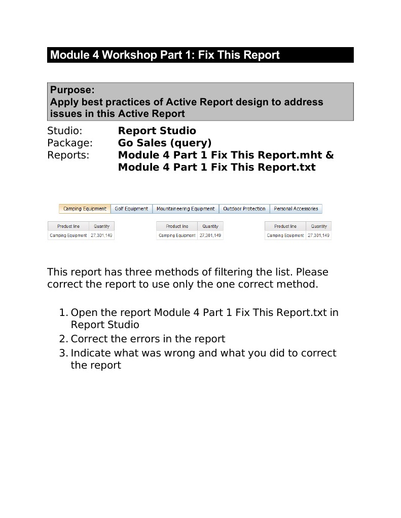 AR Module 4 Workshop Part 1, 6-27-2012 | PDF