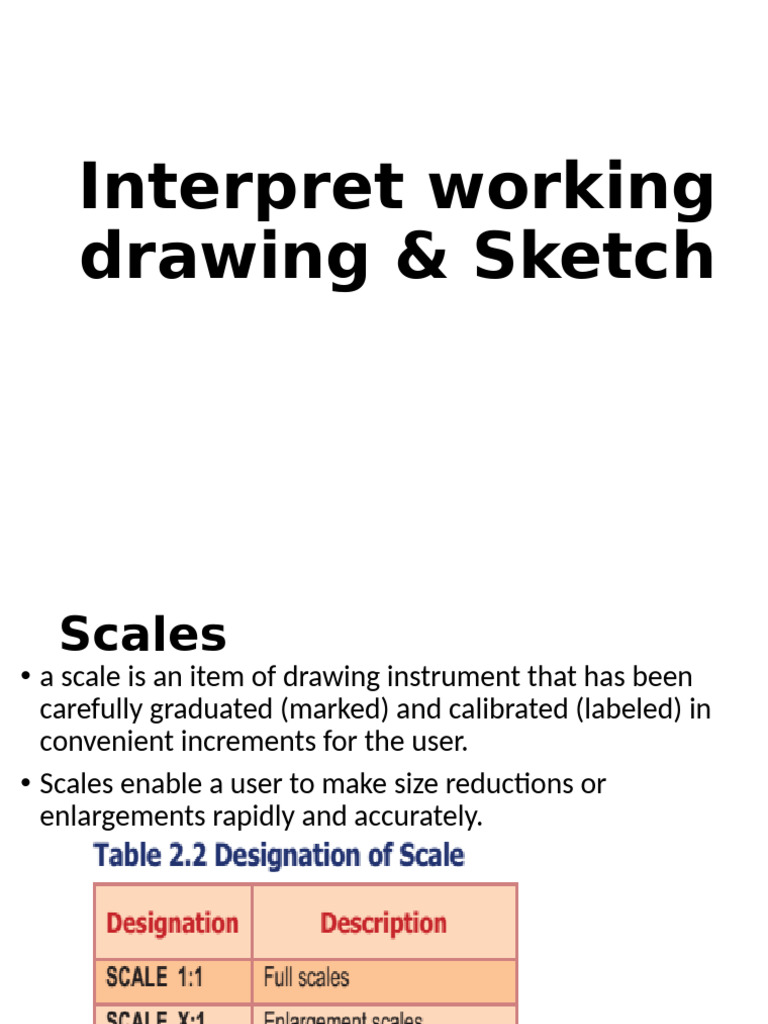 Interpret Working Drawing & Sketch | PDF | Classical Geometry | Geometry
