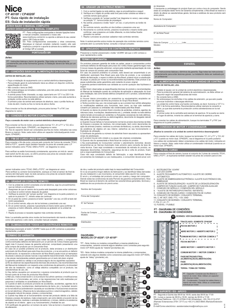 Guia de Instalação CP 4010F/CP 4020F | PDF | Eletricidade ...
