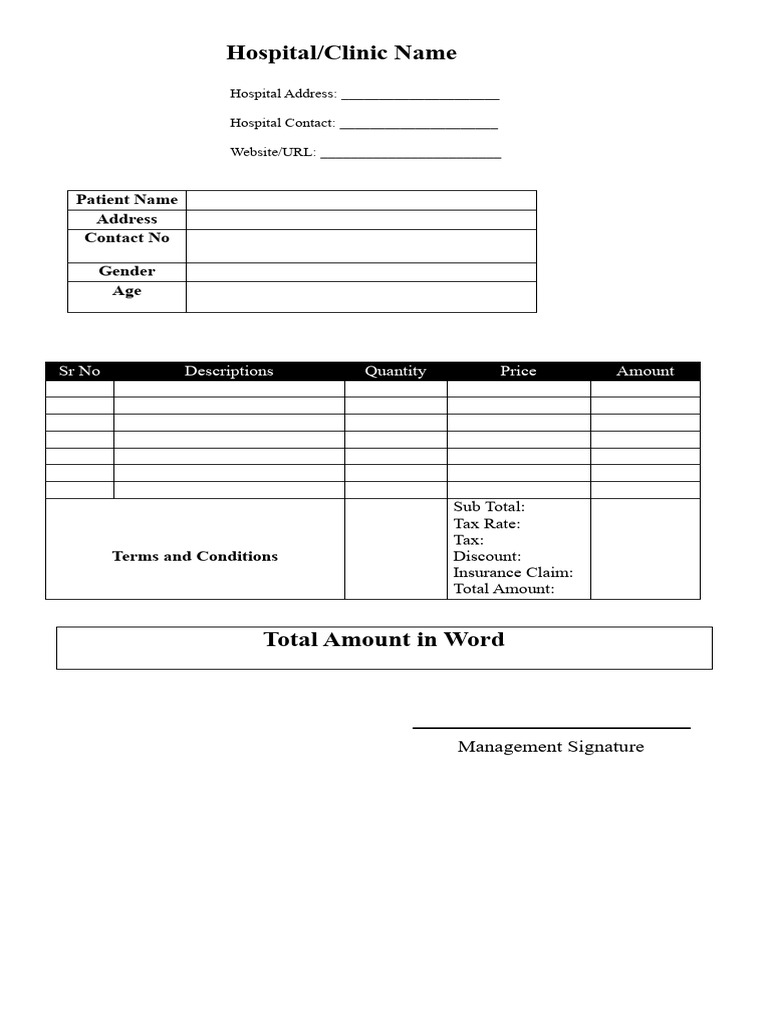 Hospital Billing Invoice | PDF