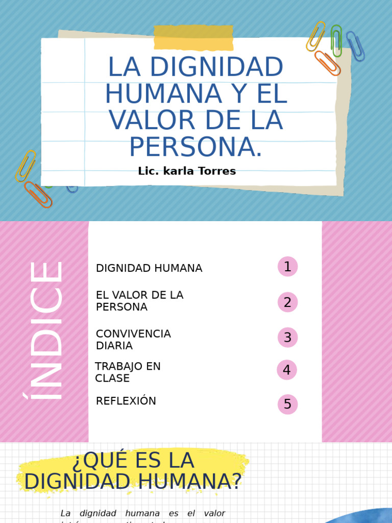 Dignidad Humana y Valor Personal | PDF | Dignidad | Derechos humanos