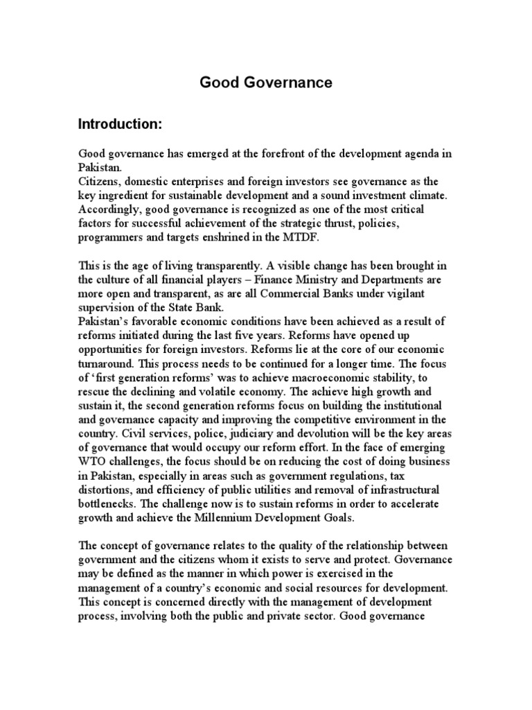 Good Governance | PDF | Consensus Decision Making | Governance