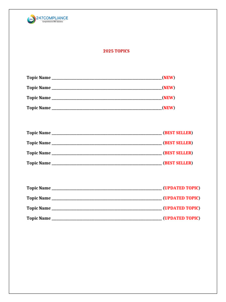 2025 Trending and Best-Selling Topics | PDF