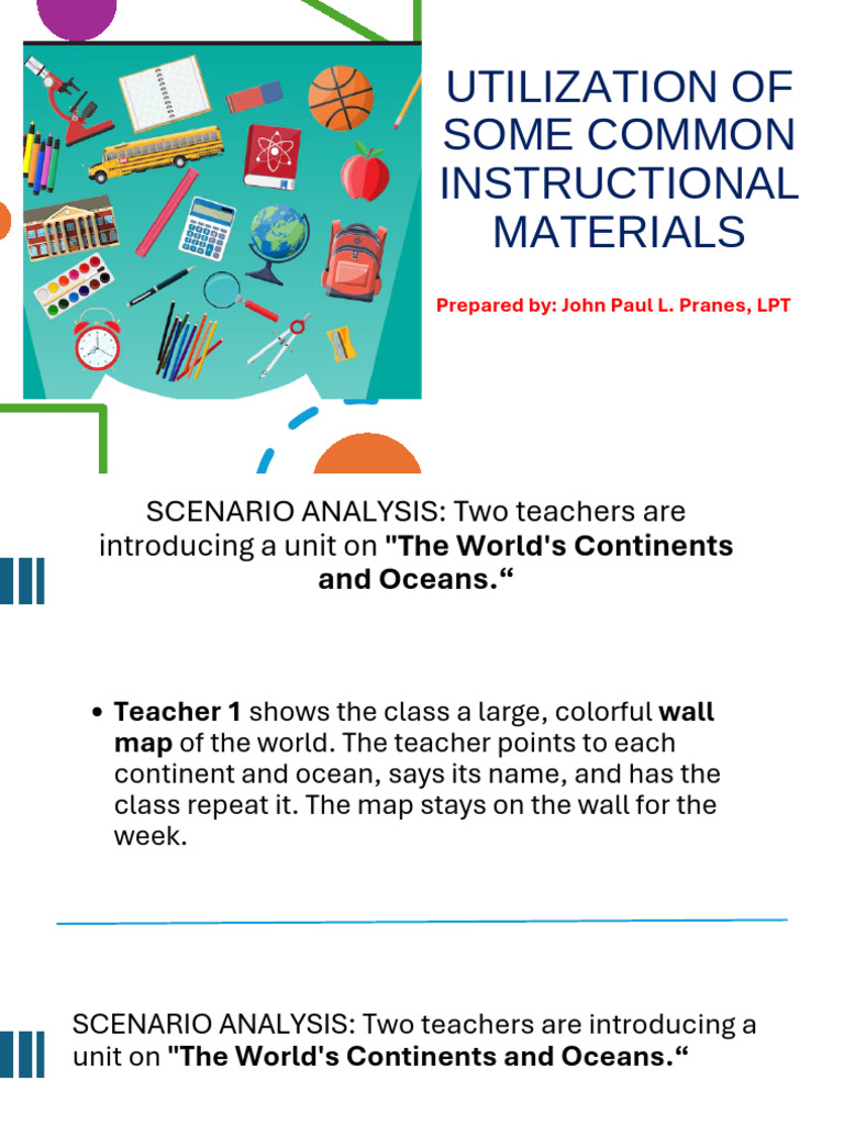 Effective Use of Instructional Materials | PDF | Learning | Teachers