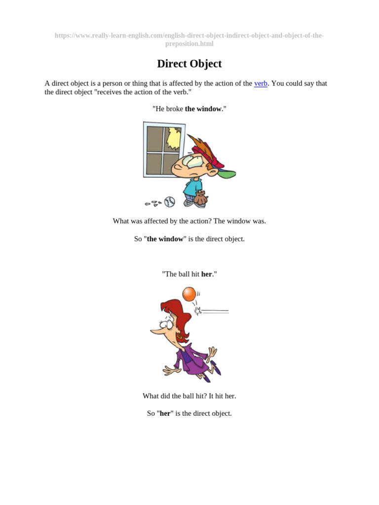 Understanding Direct Objects in English | PDF
