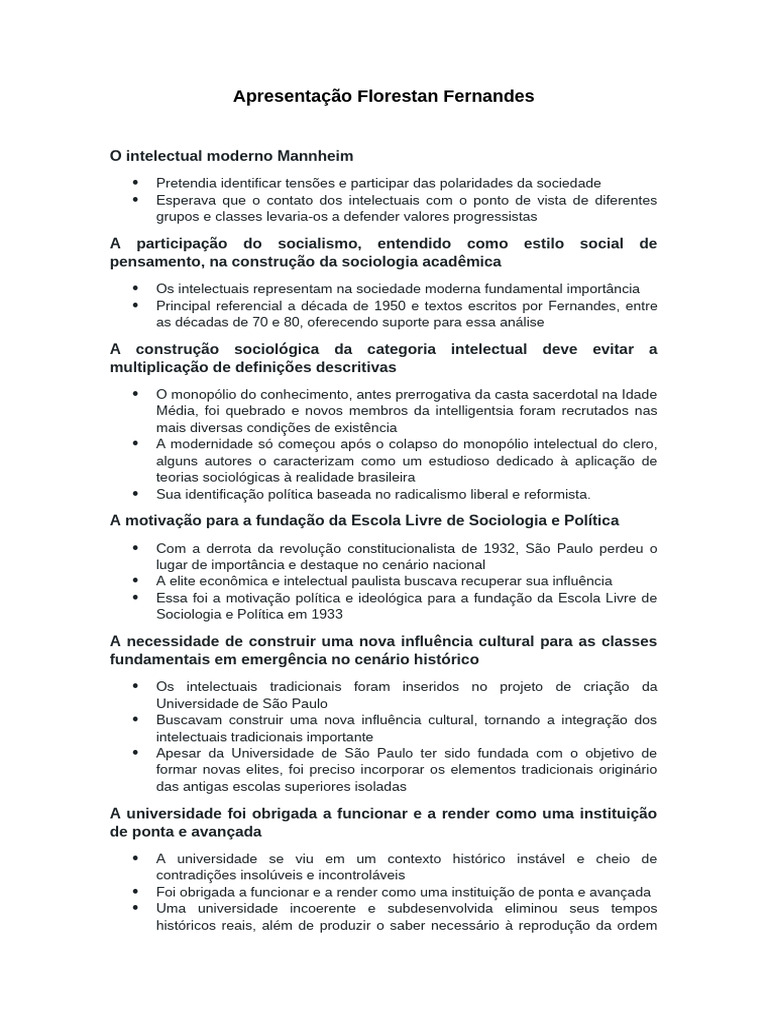 Florestan Fernandes: Sociologia e Modernidade | PDF | Sociologia ...