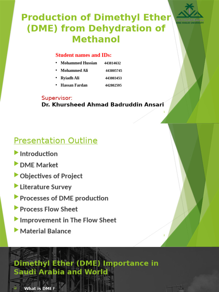 Production of DME | PDF | Chemical Reactor | Stoichiometry