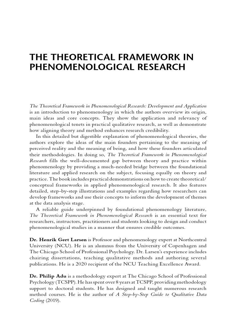 Phenomenological Research Framework Guide | PDF | Phenomenology ...