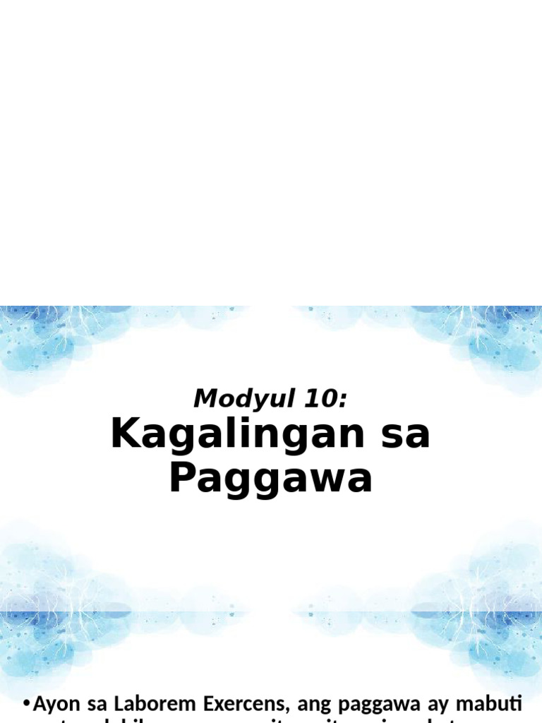 Kagalingan Sa Paggawa | PDF