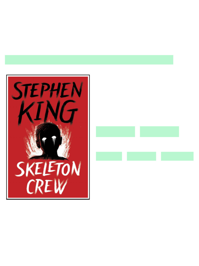 Skeleton Crew King Stephen ebook improved chapter edition | PDF