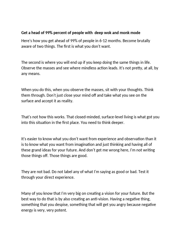 Mastering Your Anti-Vision for Success | PDF | Mind | Experience