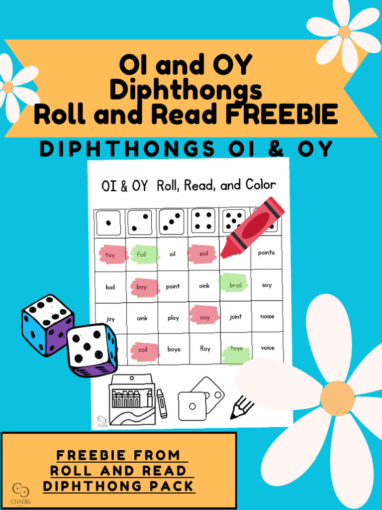 Free Diphthong Roll and Read Game | PDF