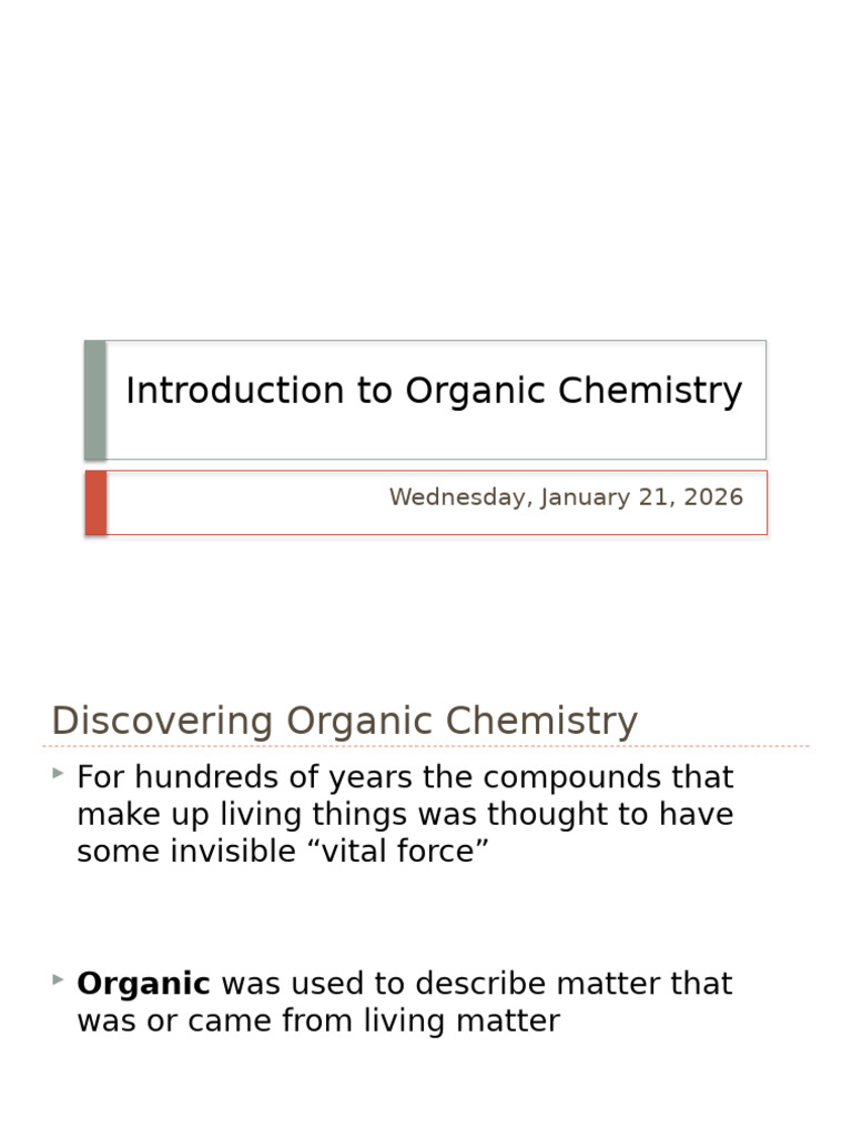 Introduction to Organic Chemistry Basics | PDF | Organic Compounds | Alkene
