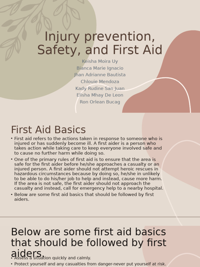 First Aid Basics and Guidelines | PDF | First Aid | Cardiopulmonary ...