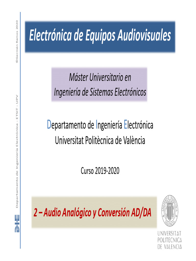 2 - Audio Analógico y Conversión AD -DA | PDF | Electrónica ...