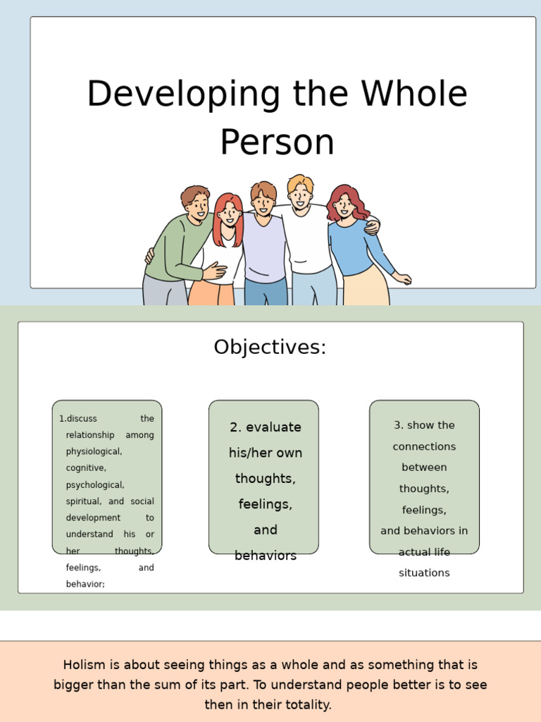 WEEK 3-1 Developing Whole Person | PDF | Thought | Developmental Psychology