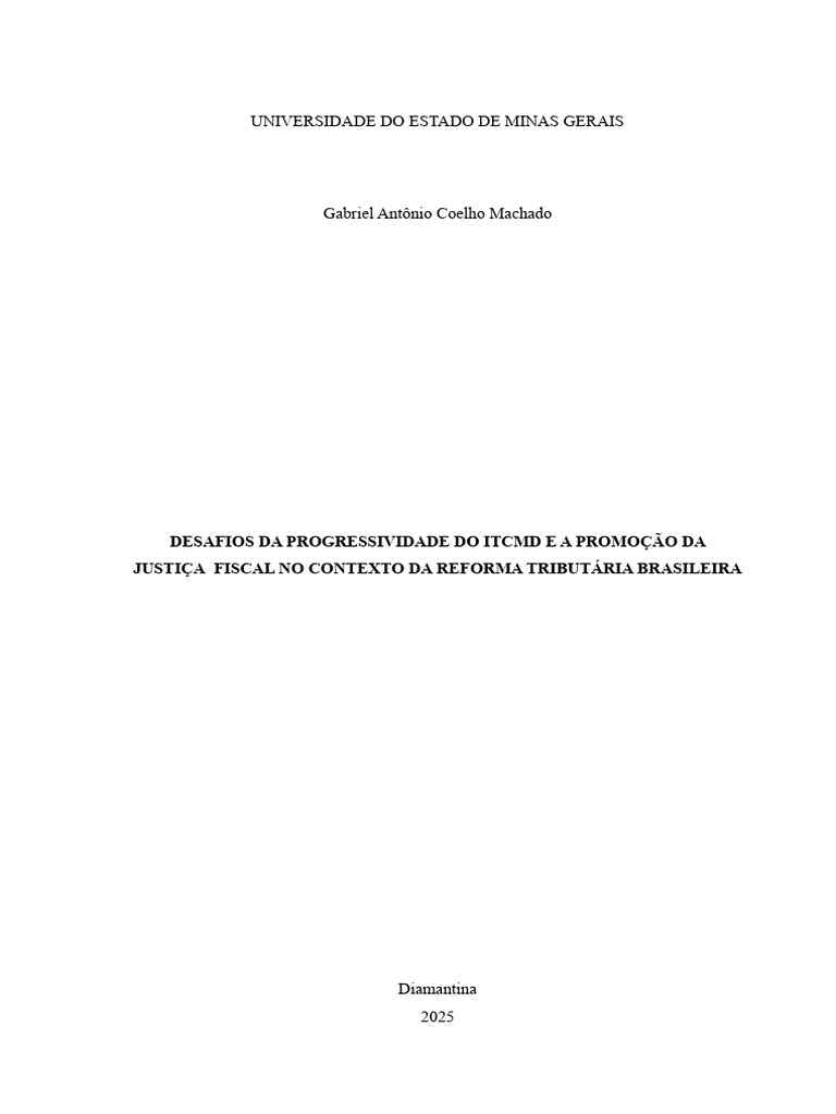 Desafios do ITCMD e Justiça Fiscal | PDF | Imposto sobre herança | Impostos
