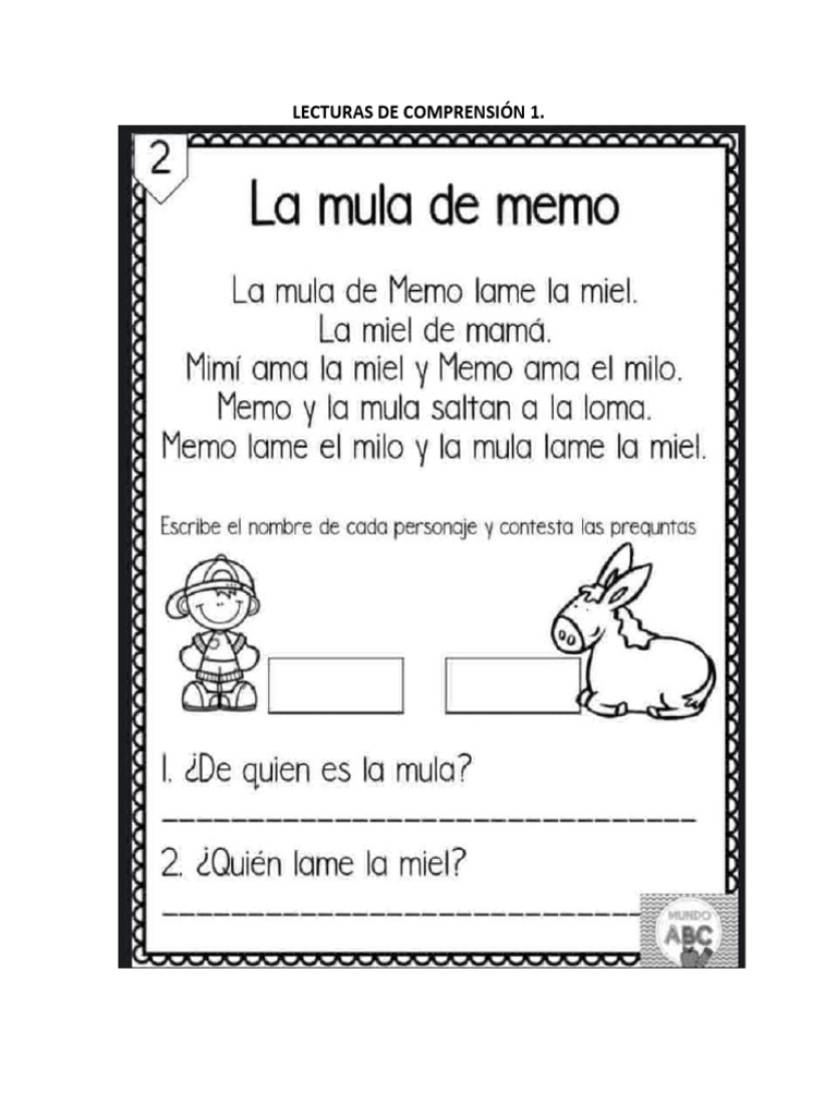 Lecturas de Comprensión 1 | PDF