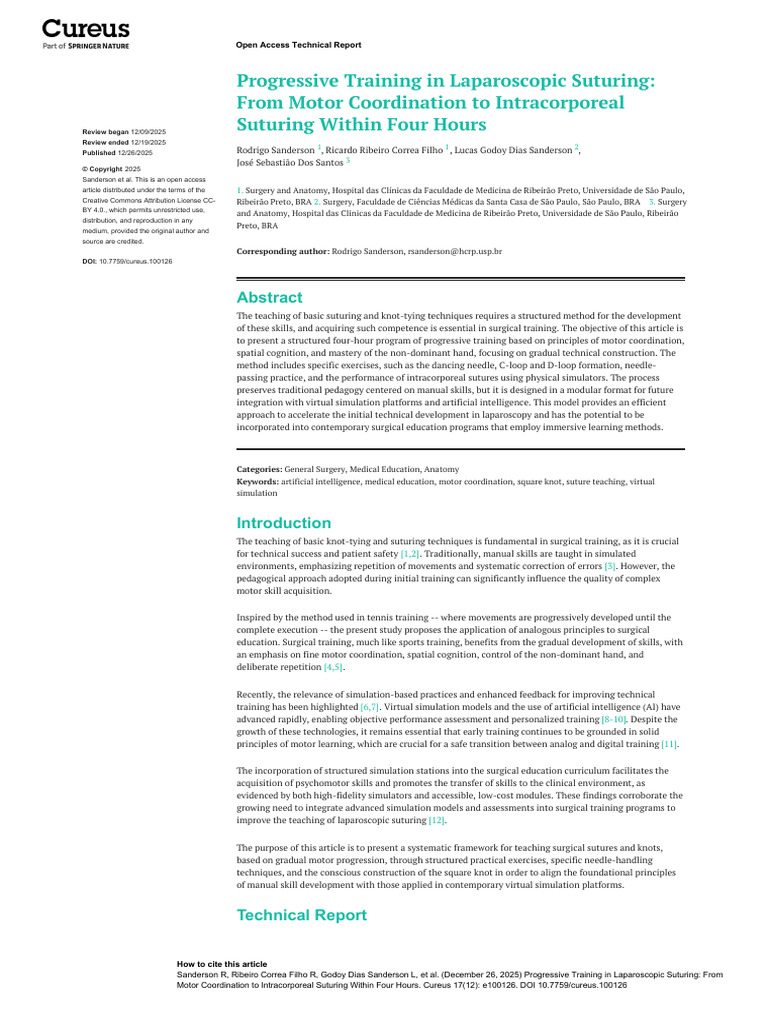 Progressive Training in Laparoscopic Suturing | PDF | Surgical Suture ...