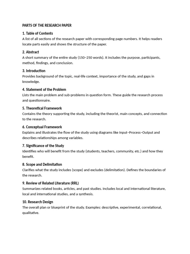 Essential Components of a Research Paper | PDF