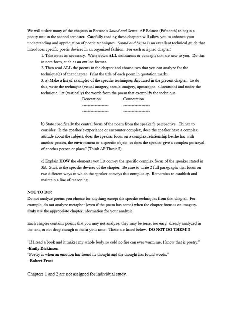 Analyzing Poetry Techniques in Class | PDF | Poetry