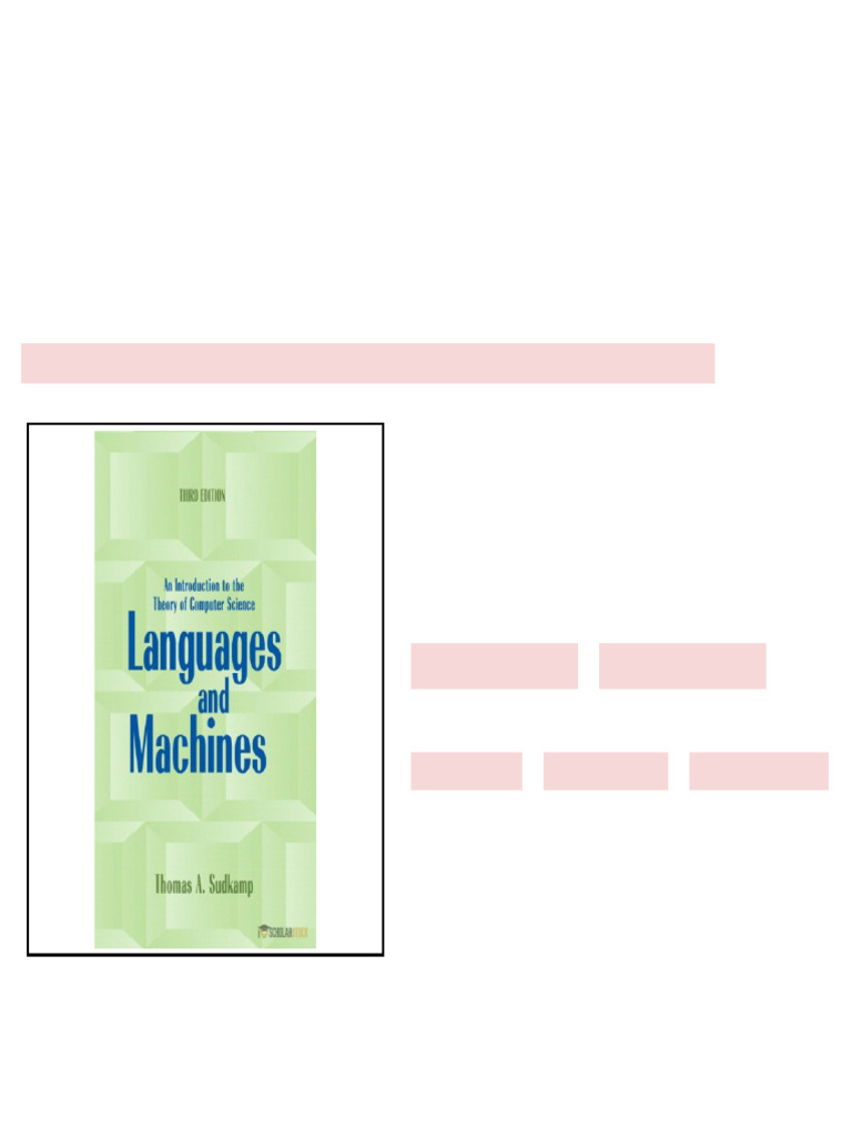 Solution Manual for Languages and Machines: An Introduction to the ...